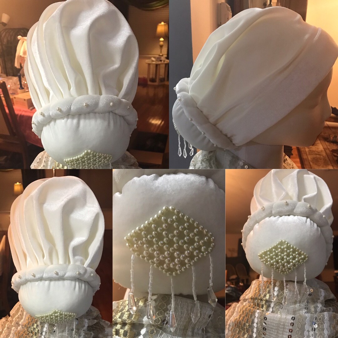 Velvet Low Bun Cap -large Size- Several Colour Variations Available - Etsy