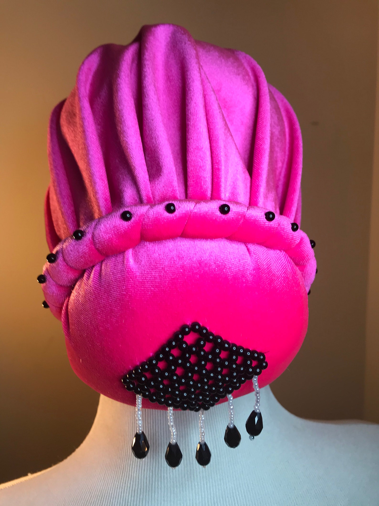 Velvet Low Bun Cap -large Size- Several Colour Variations Available - Etsy