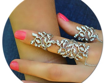 Chain ring bracelet | Etsy