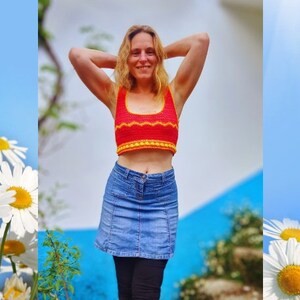 Crochet Pattern, PDF Digital Download, Pico Crop Top, Intermediate ...