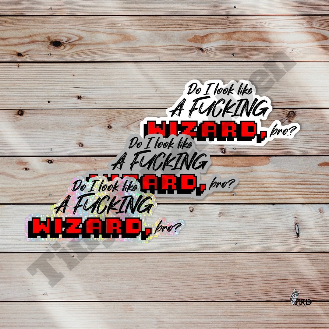 Wizard Vinyl Sticker, Indoor Outdoor, Weather Resistant, Scratch ...