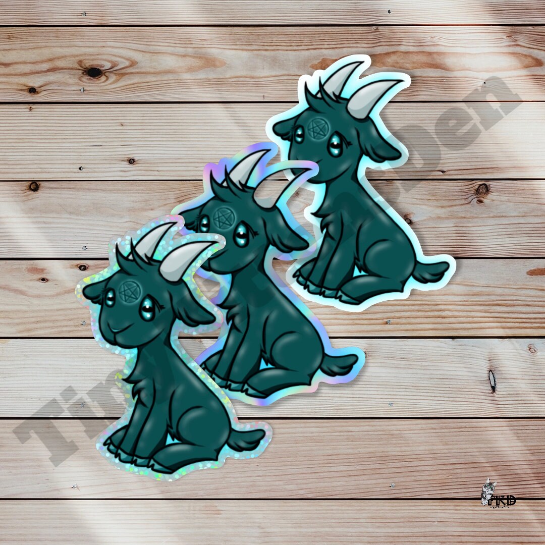 Cute Goat Vinyl Sticker Indoor Outdoor, Weather Resistant, Scratch ...