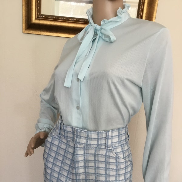 Ruffled Neck Blouse - Etsy