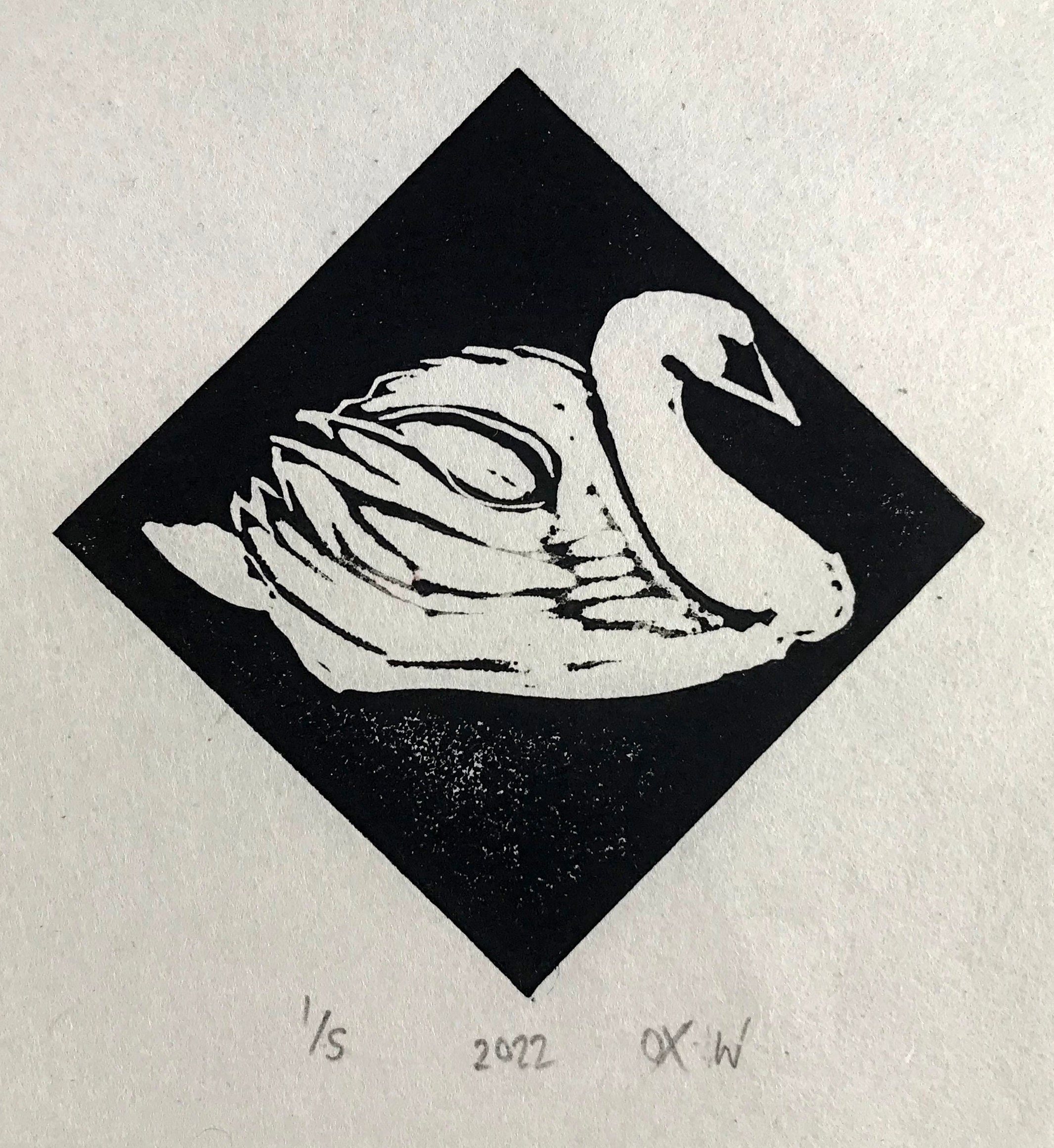 Who Is Your Swan? A handprinted Linocut, beautiful original design ...