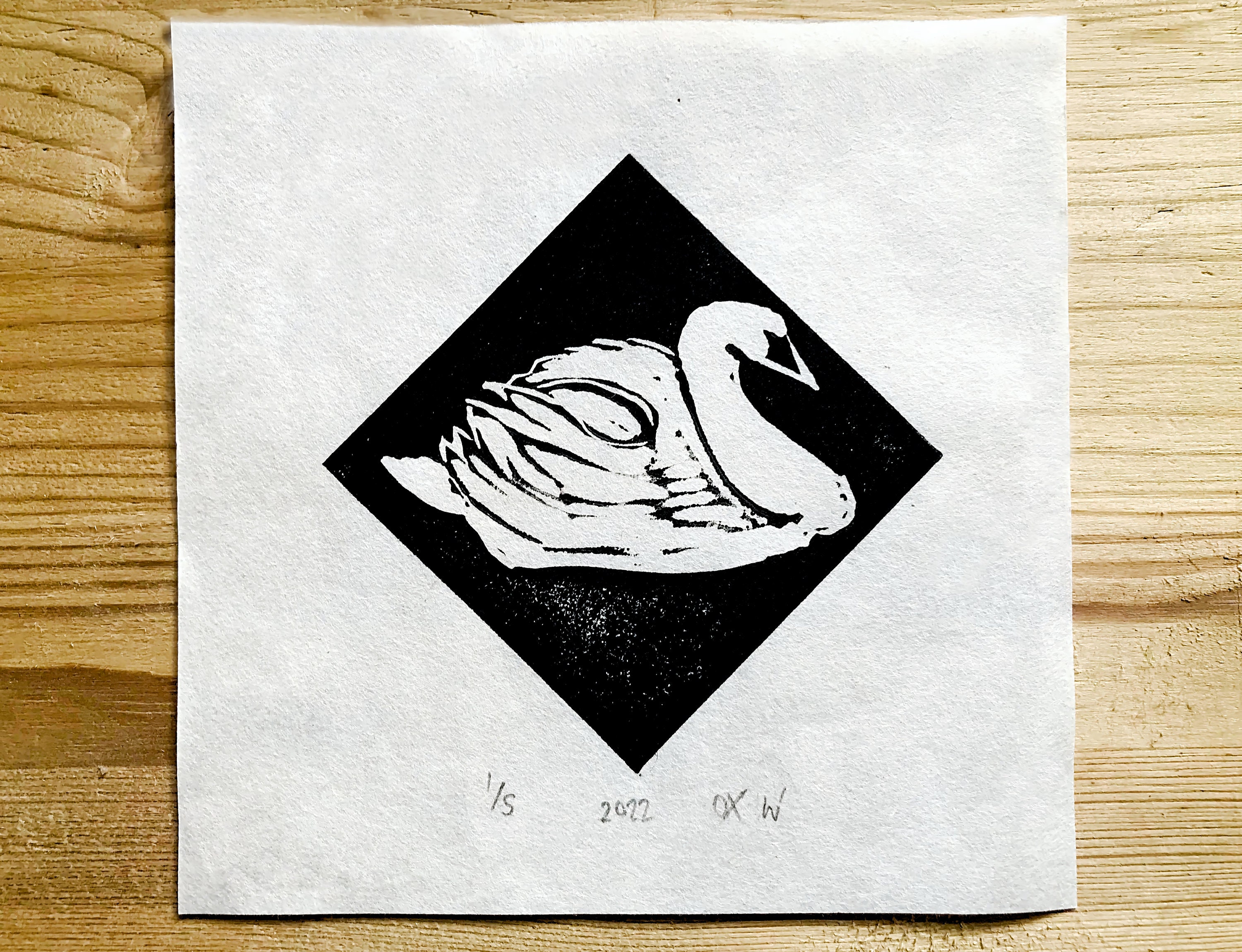 Who Is Your Swan? A handprinted Linocut, beautiful original design ...