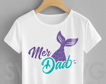 Mermaid Dad Svg - Etsy
