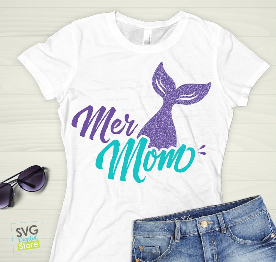 Sirena SVG SVG archivos sirena mamá Mer mamá sirena madre - Etsy España