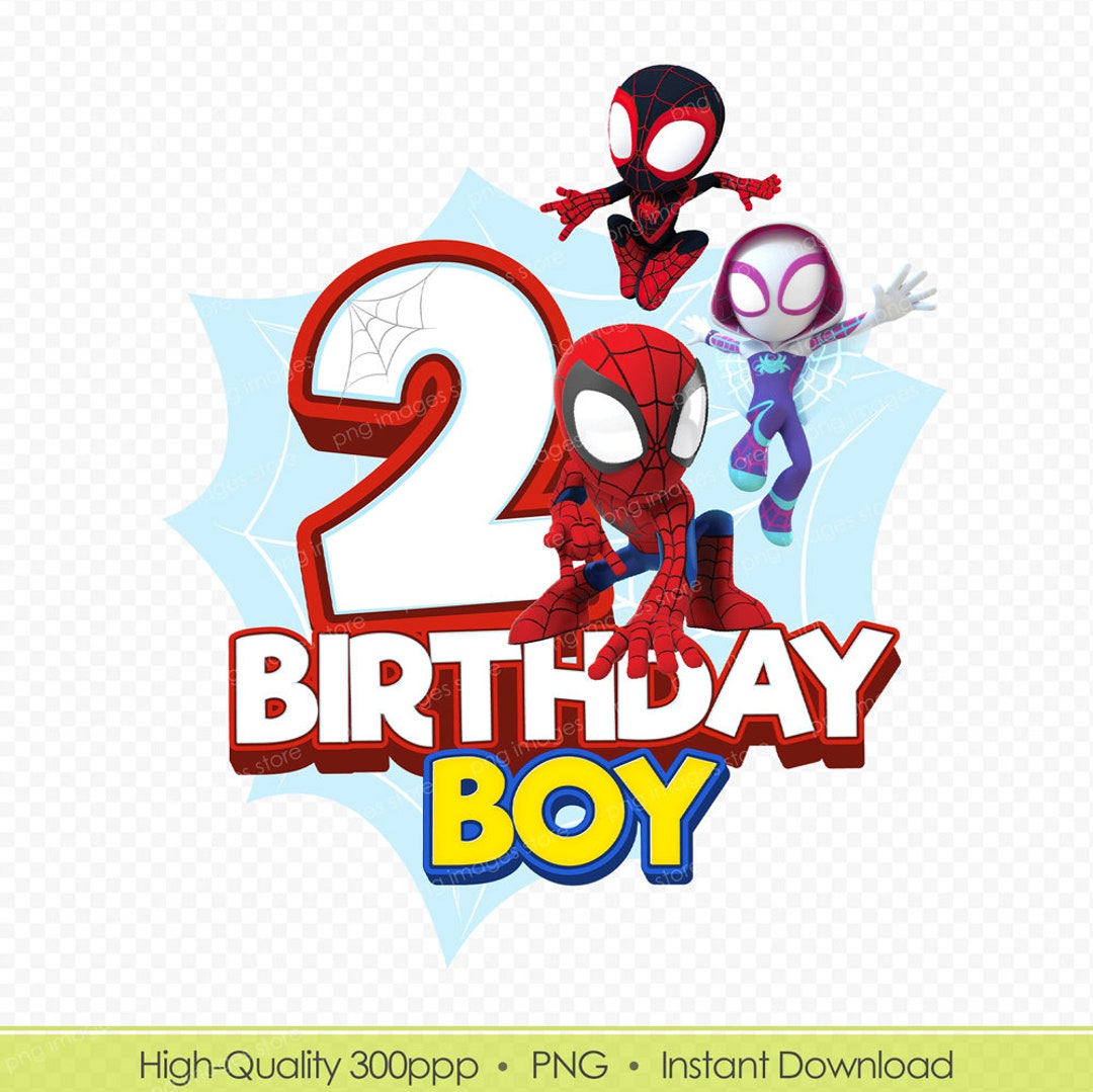 Spidey and His Amazing Friends 2nd Birthday PNG Design, Superhero ...