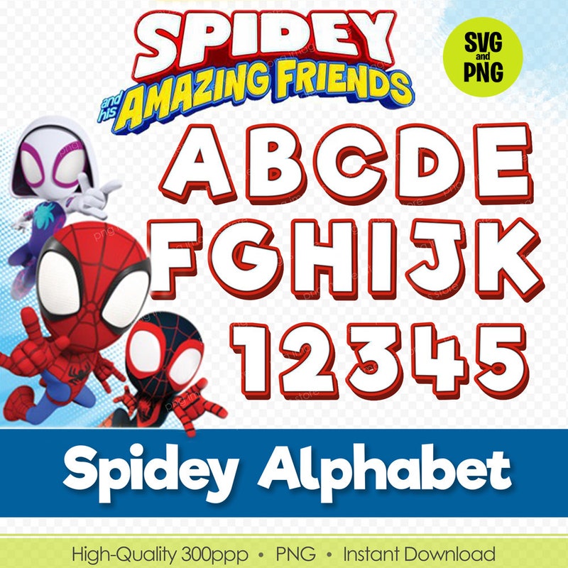 Spidey and His Amazing Friends Font - Etsy