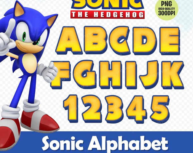 Sonic Svg, Birthday Numbers Png Print, Sonic PNG Number SVG Clipart ...