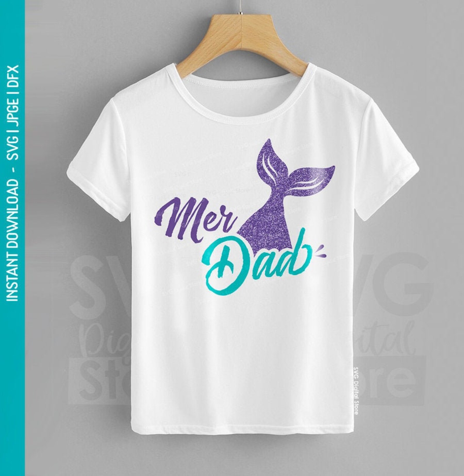 Mermaid Dad Svg Mer Dad Mermaid Daddy Mermaid Iron On - Etsy