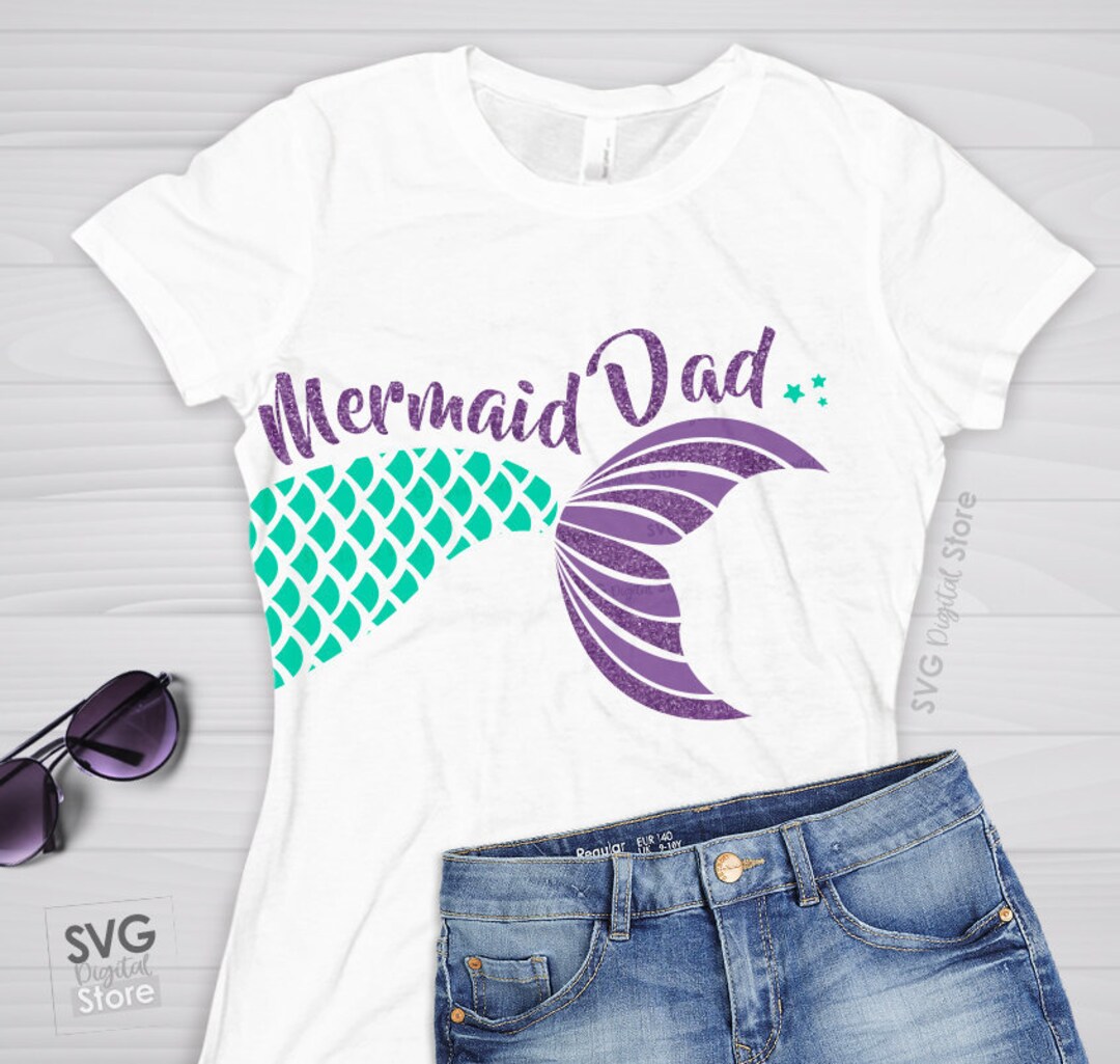 Mermaid Svg, Mermaid Dad, Mer Dad Svg, Mermaid Cut File, Cricut Svg ...