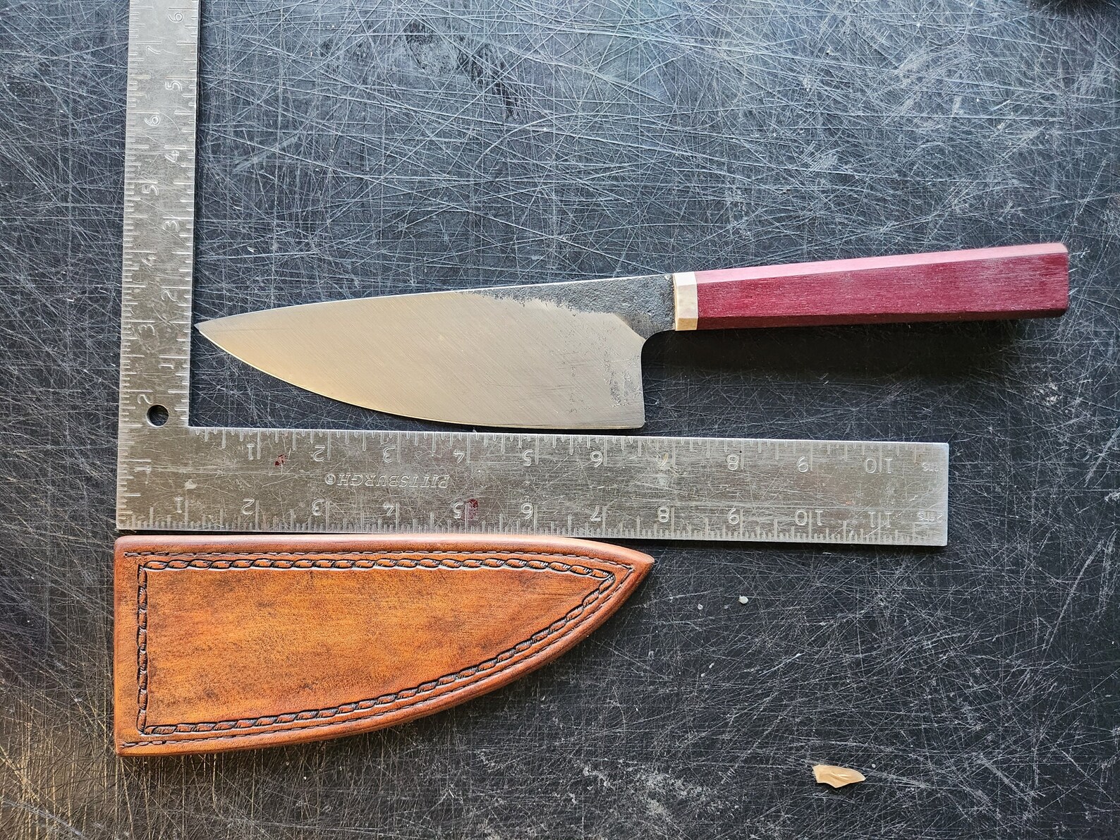 Hand Forged Chef's Knife and Cover. - Etsy