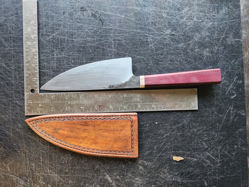 Hand Forged Chef's Knife and Cover. - Etsy