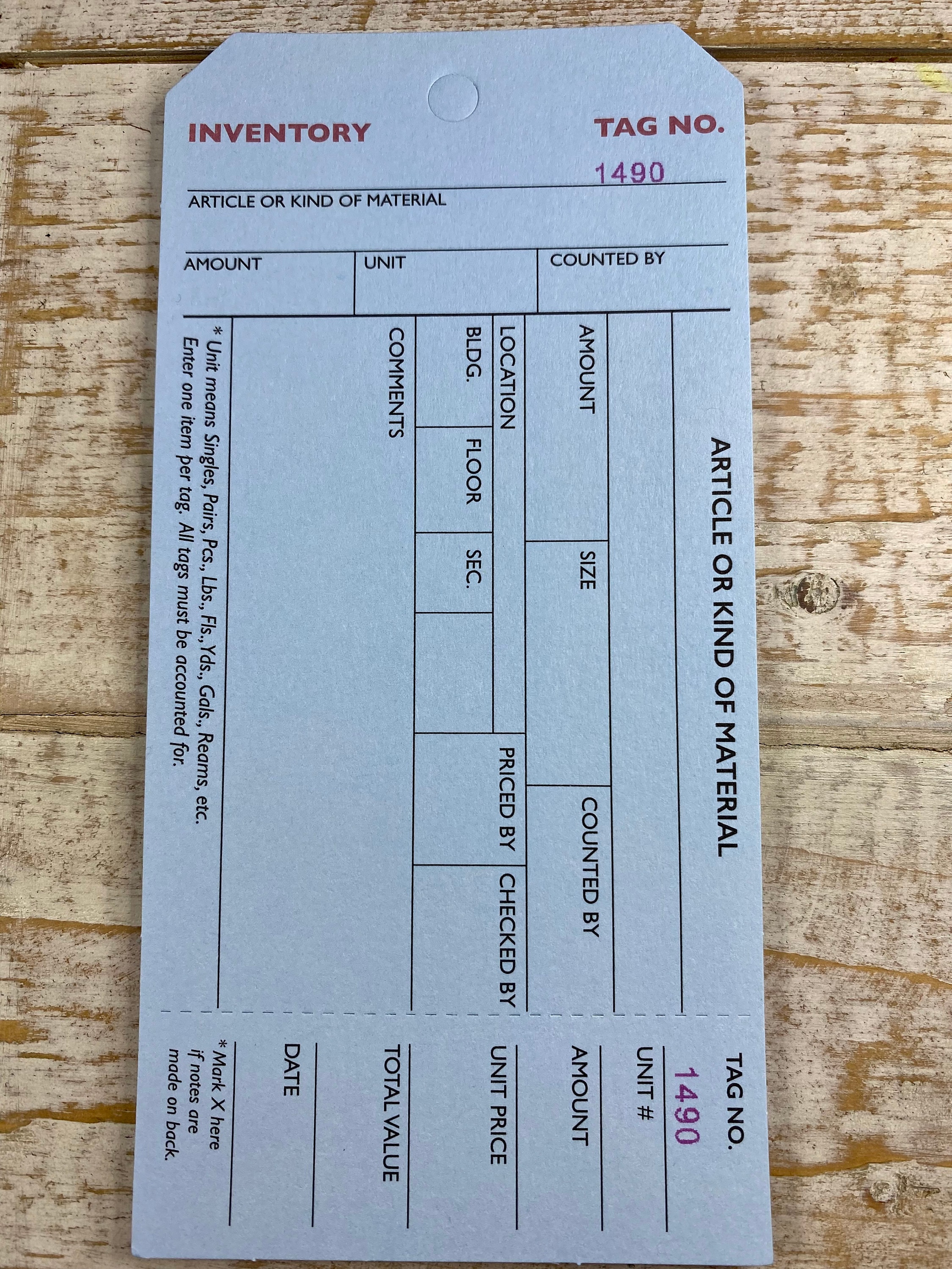 Etiqueta de inventario azul claro conjunto de 10 / | Etsy