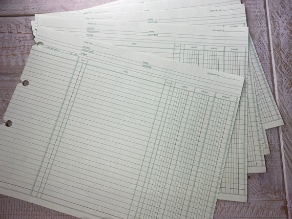 Green Ledger Paper