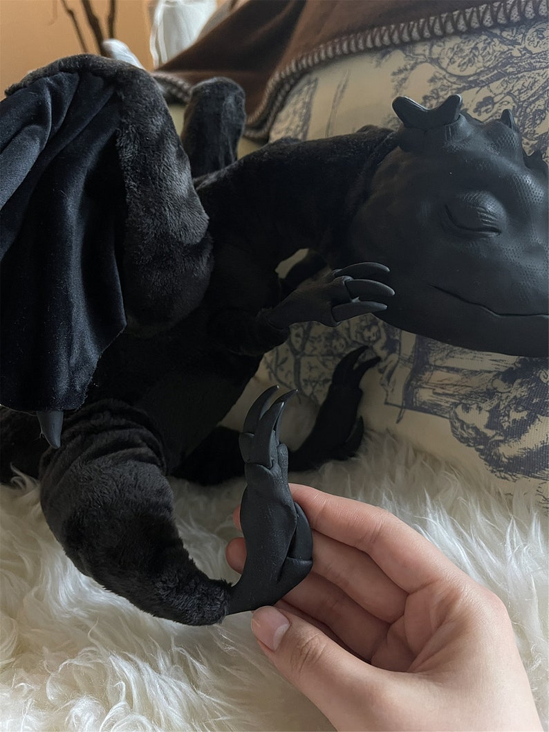 Custom Black Dragon Dolloriginal Design Fantasy Dragon - Etsy