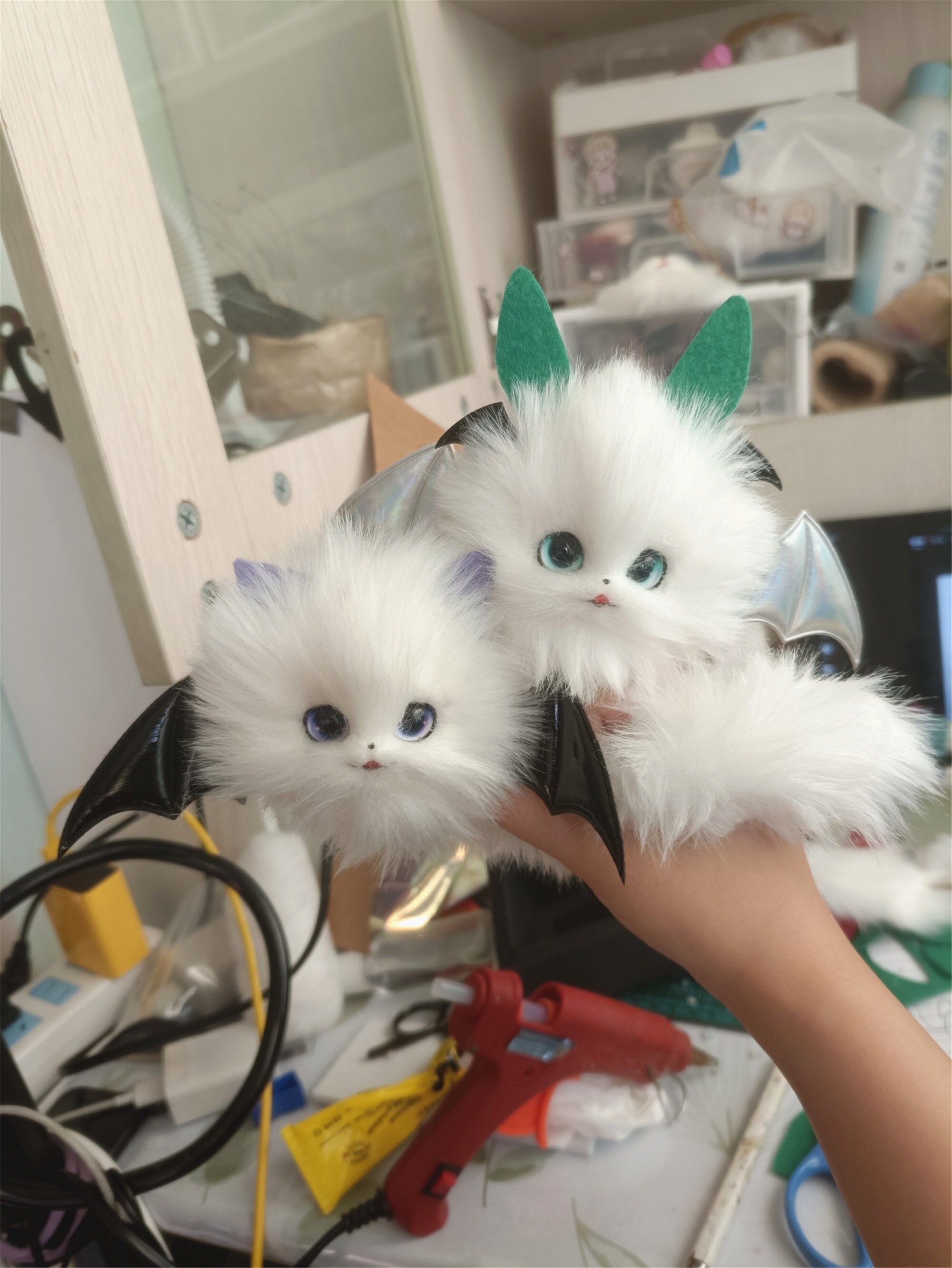 White Flying Bats Doll,simulation Animal Fantasy Devil Babe Toy,demon ...