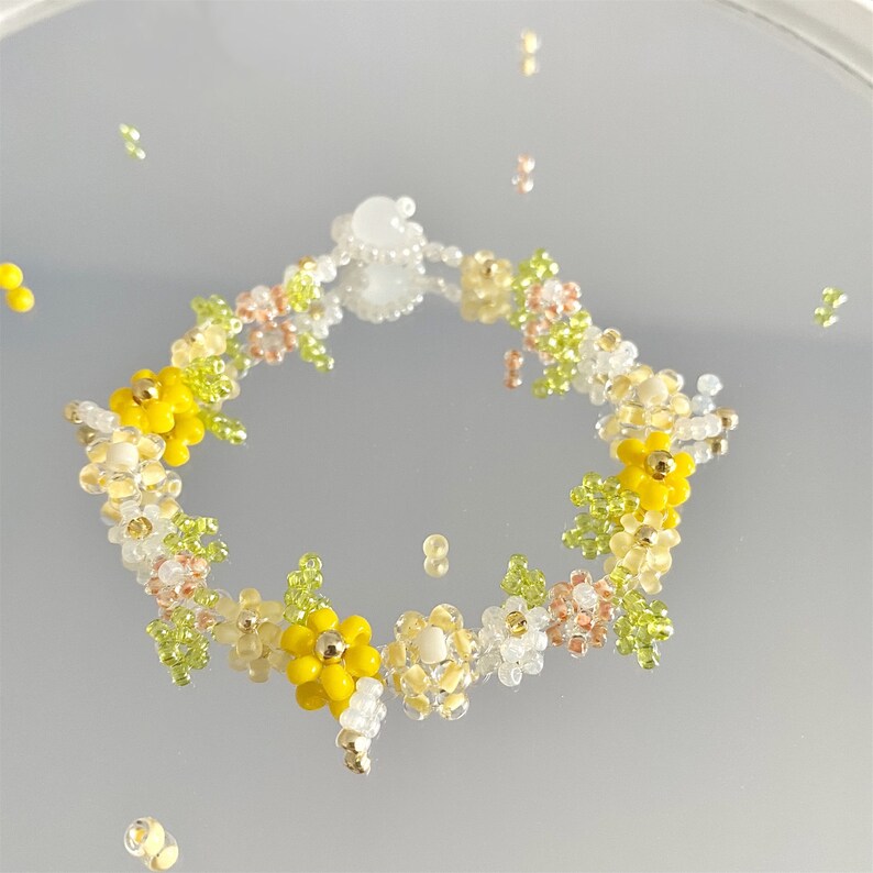 Personalized Flower Bracelet,custom Yellow Flower Necklace,inspired ...