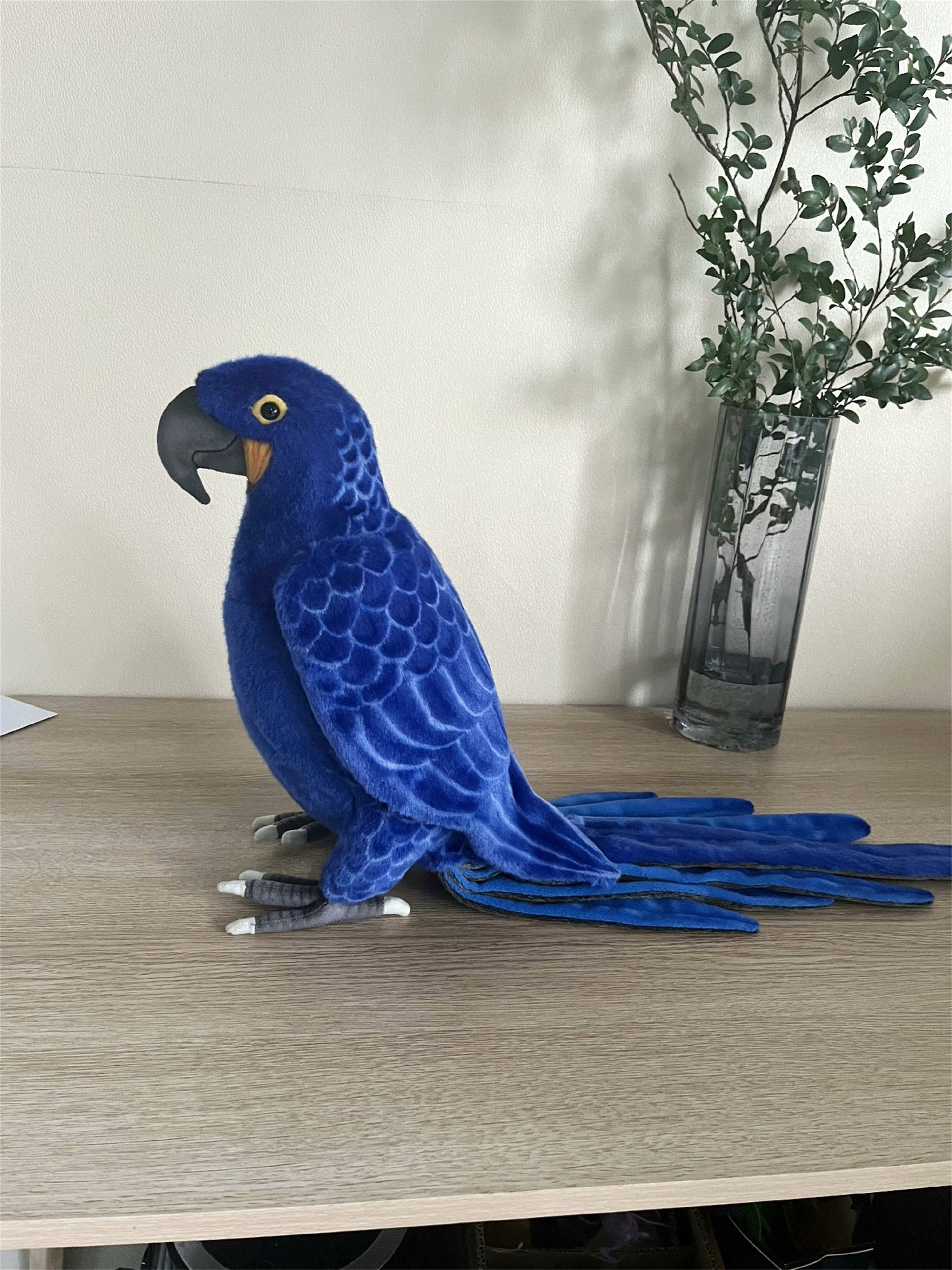 Handmade Realistic Hyacinth Macaw Plush Doll Bedroom Ornament - Etsy