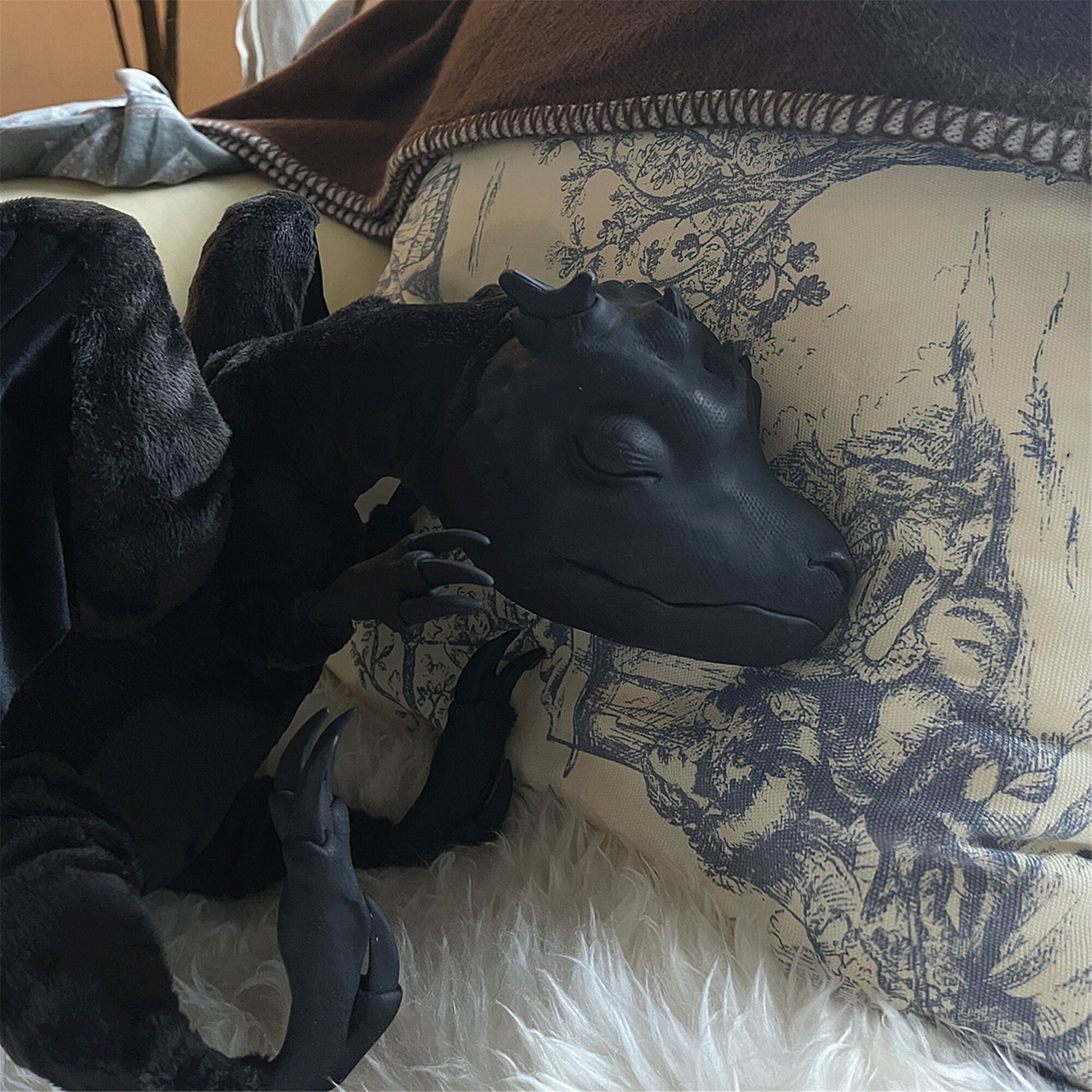Custom Black Dragon Dolloriginal Design Fantasy Dragon - Etsy