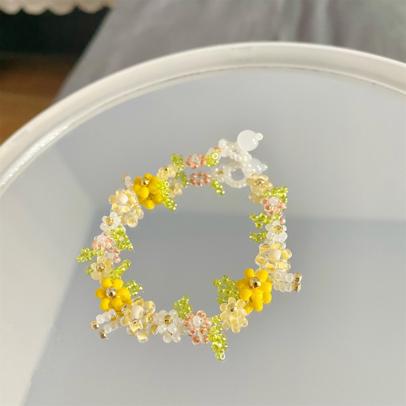 Personalized Flower Bracelet,custom Yellow Flower Necklace,inspired ...