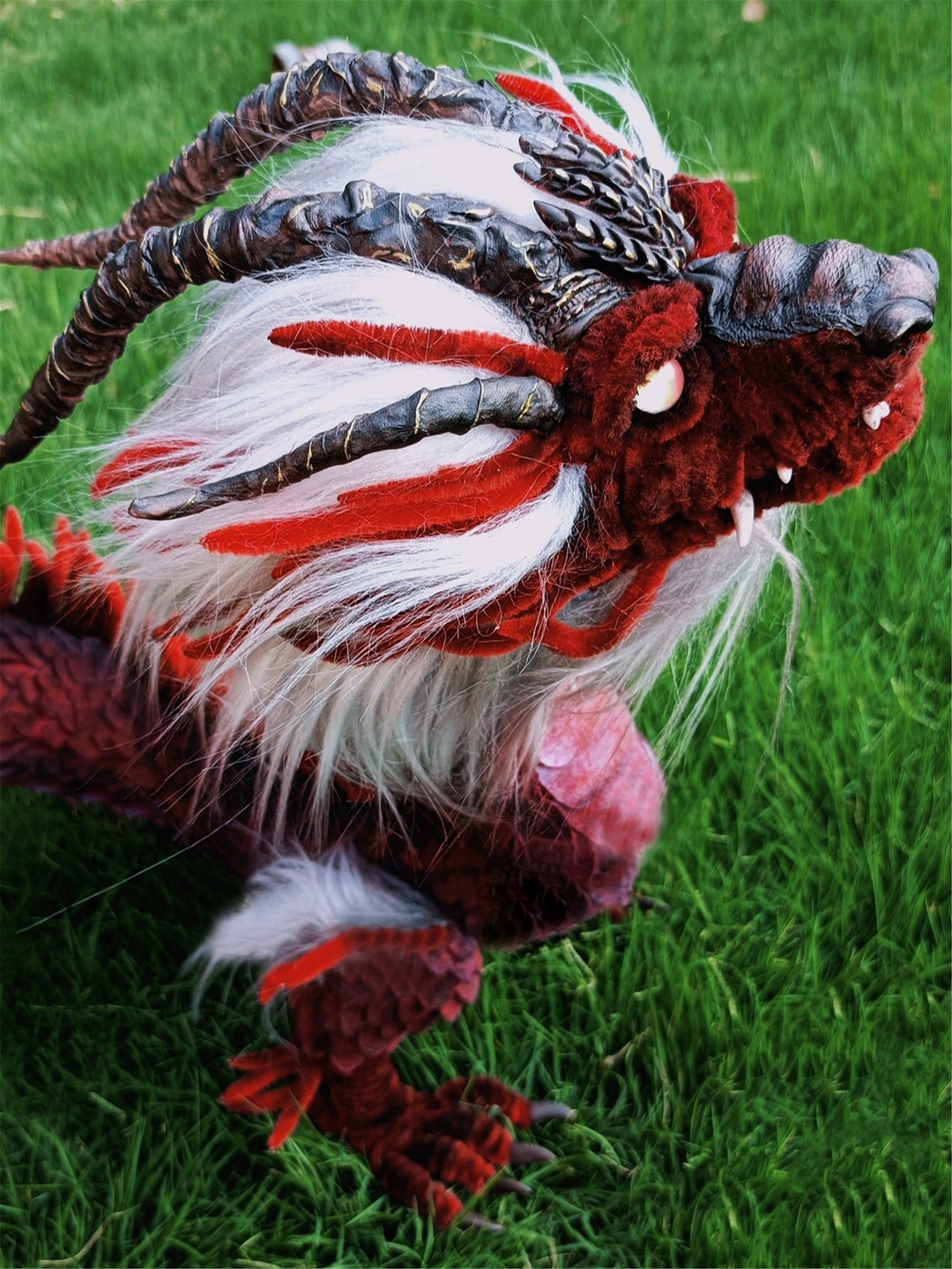 Red Eastern Divine Dragon Plush Dolls,custom Fantasy Dragon Plushie ...