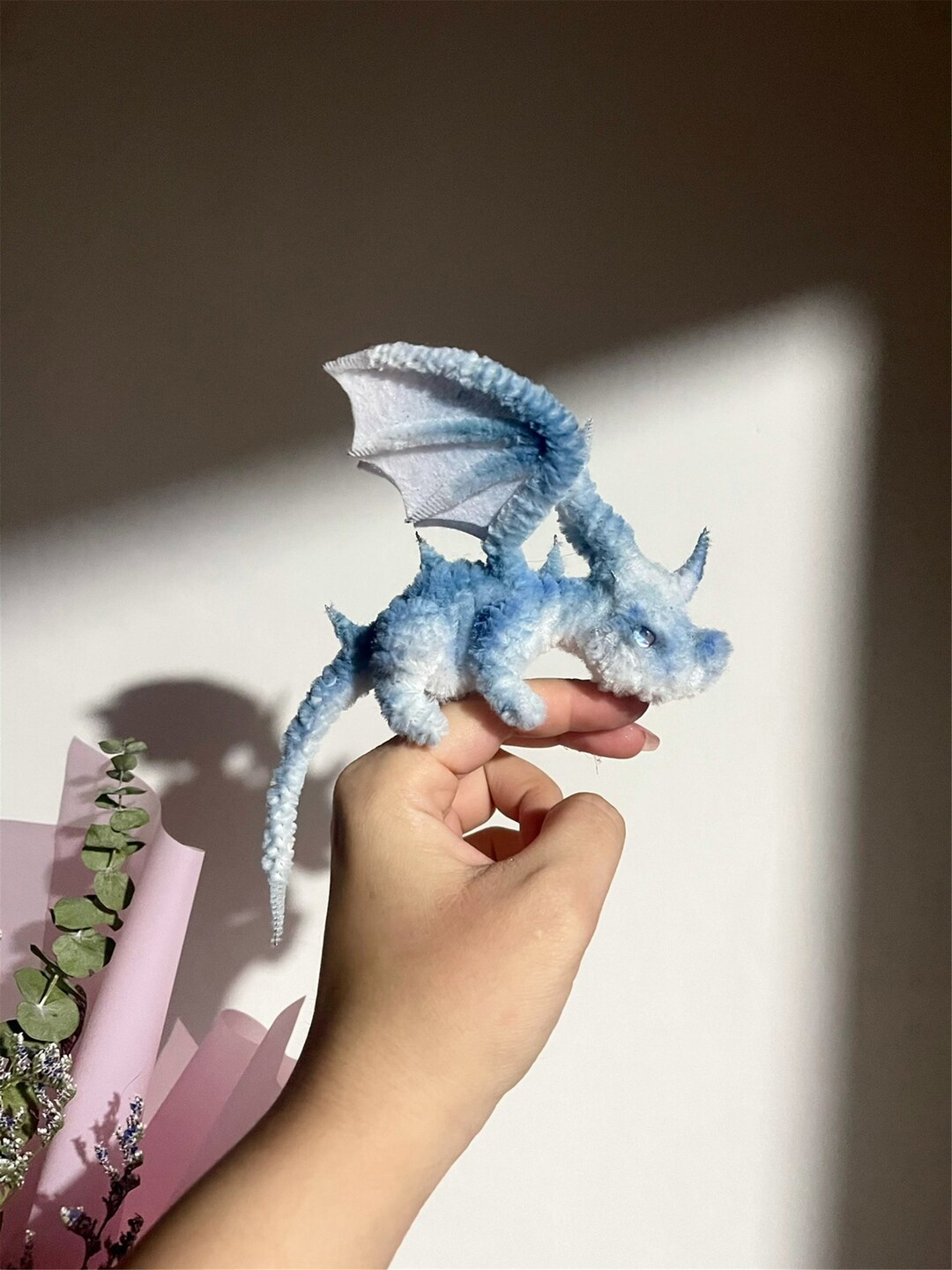 Blue Kawaii Dragon Dolls,blue Fantasy Dragon Toy,holy Dragon Plush Doll ...