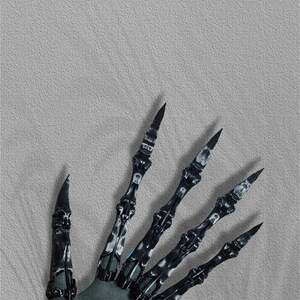 Halloween Party Cosplay Mechanical Robot Gloves Black Technology Gloves ...