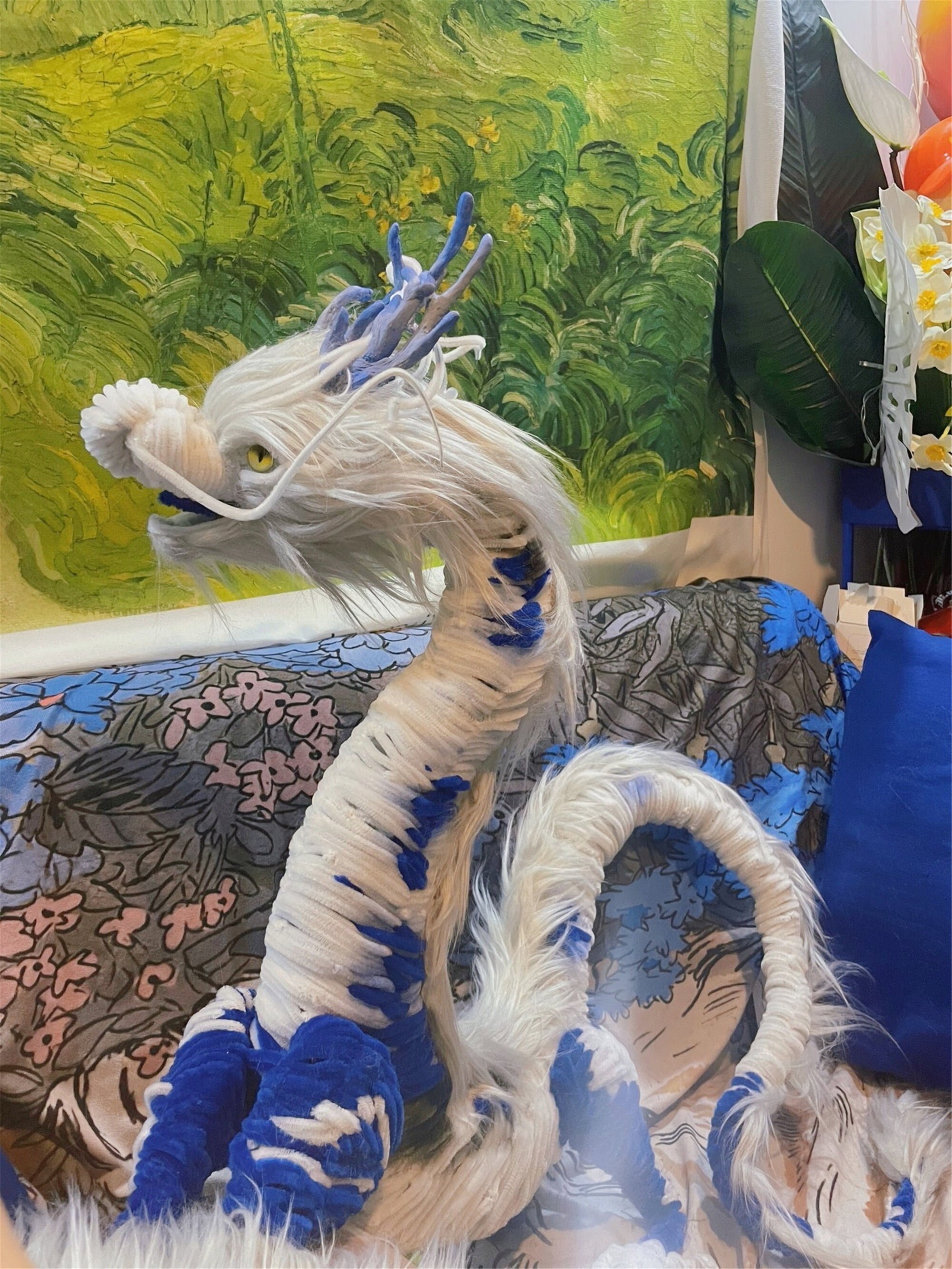 Blue-white Dragon Dolls,fantasy Dragon Babe Toy,pterosaur Plush Dolls ...