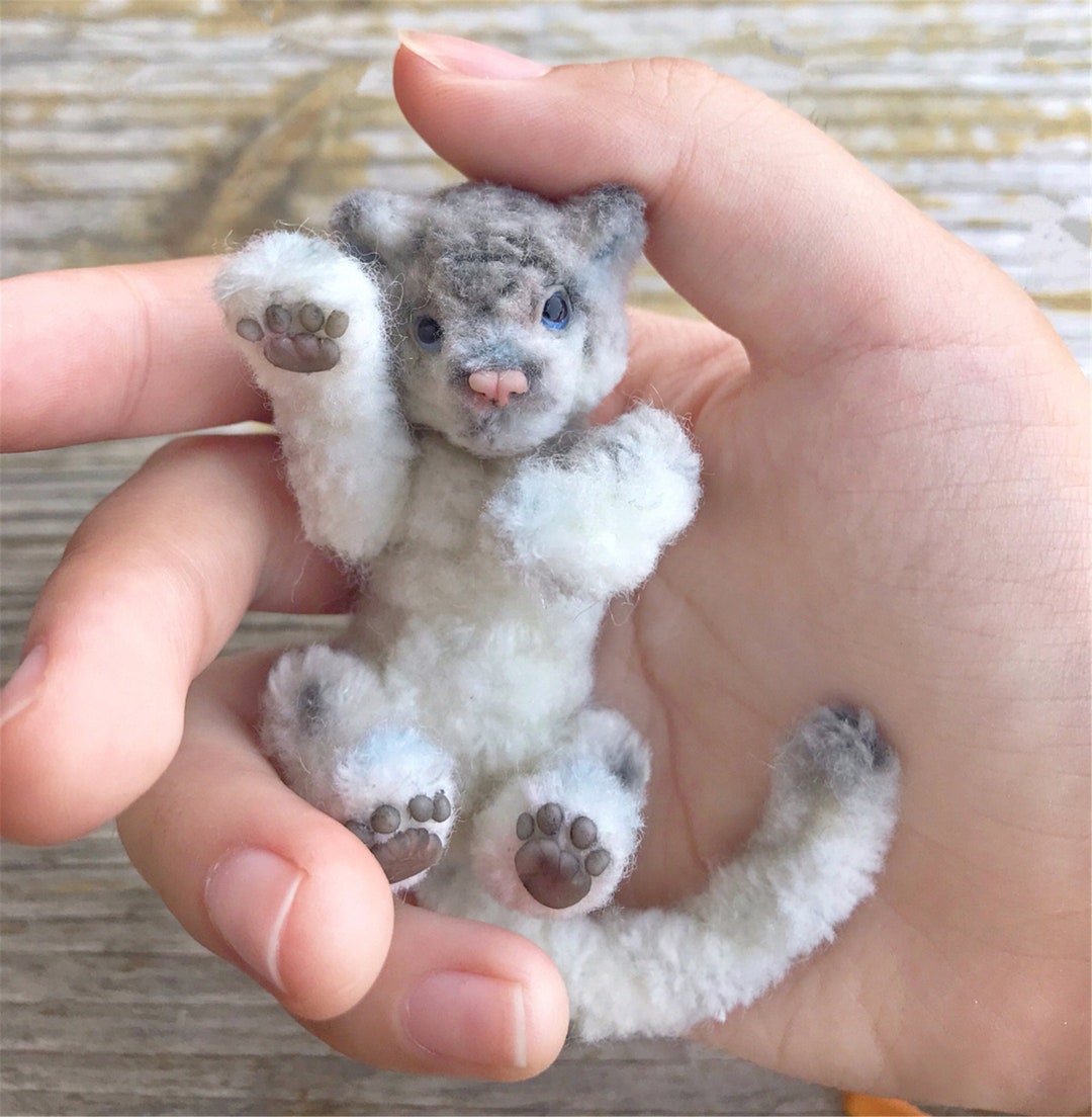 Handmade Leopard Doll Snow Leopard Babe Toy,custom Wild Animal Portrait ...
