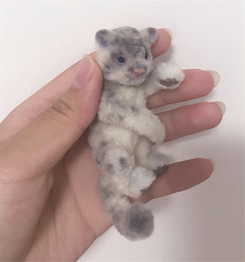 Handmade Leopard Doll Snow Leopard Babe Toy,custom Wild Animal Portrait ...