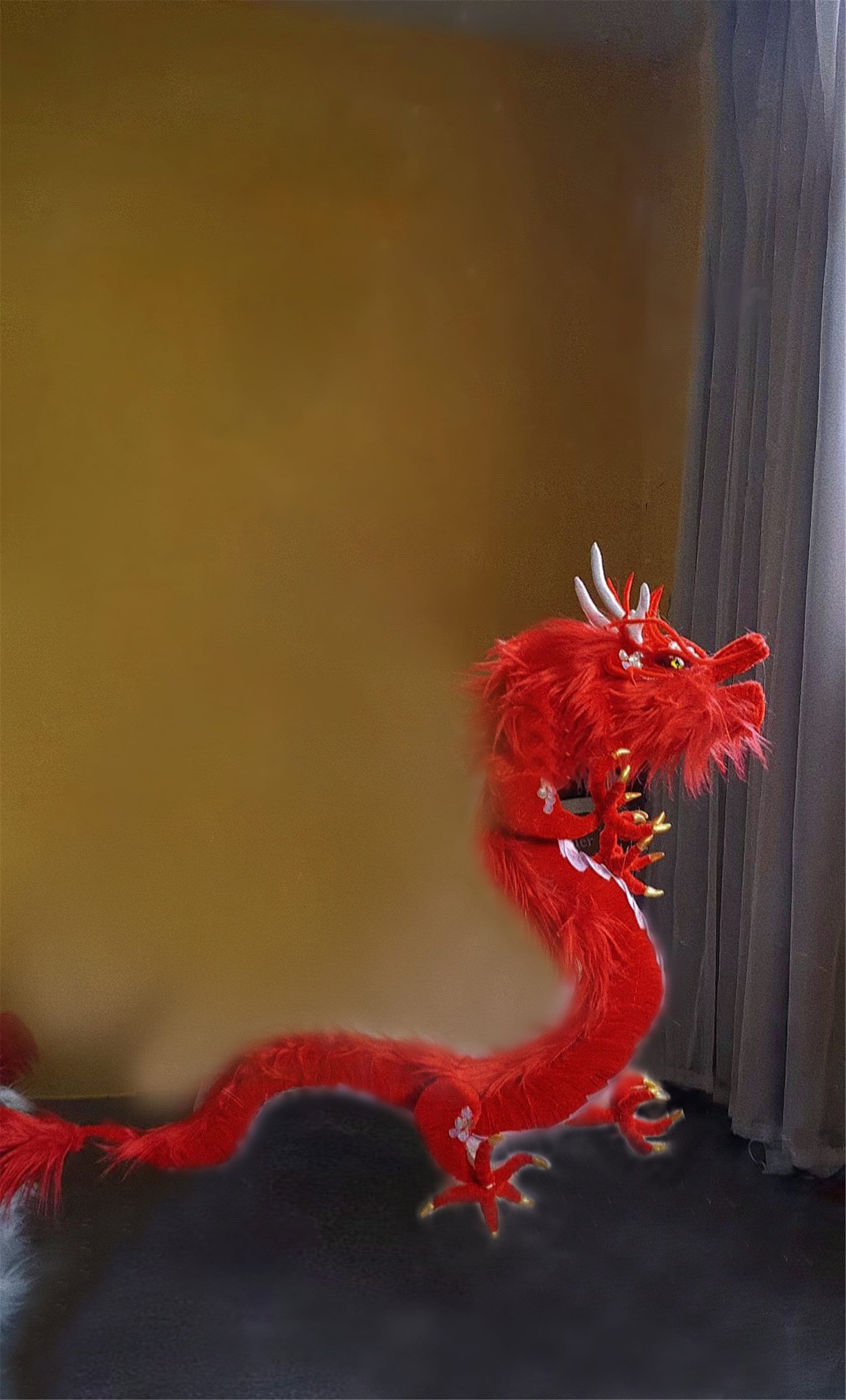 Red Eastern Divine Dragon Plush Dollfestival Decor Realistic - Etsy
