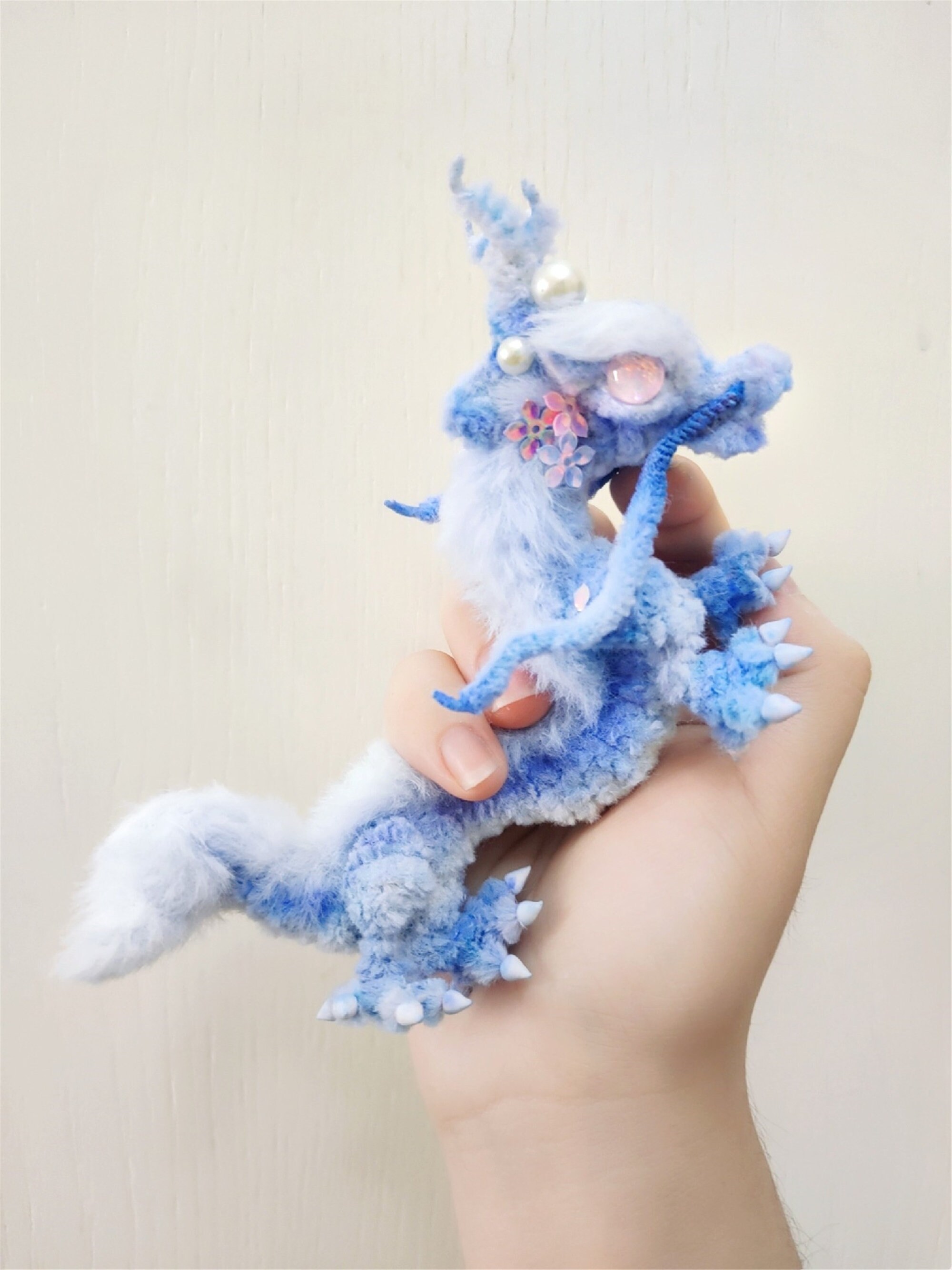 Kawaii Blue Dragon Dolls,plush Fantasy Dragon Toy,holy Dragon Plush ...