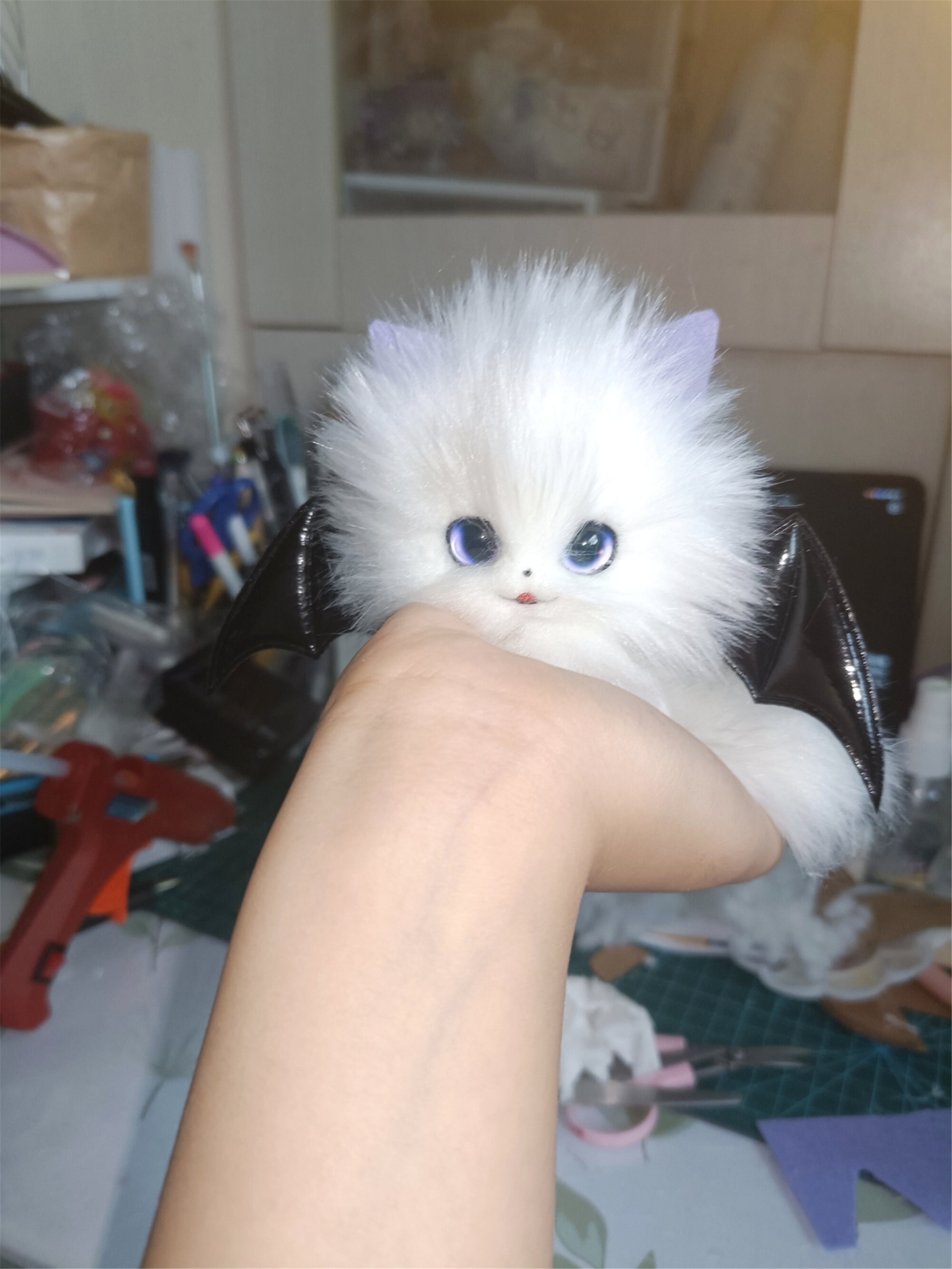 White Flying Bats Doll,simulation Animal Fantasy Devil Babe Toy,demon ...