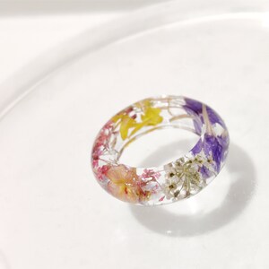 Flower Ring,handmade Pressed Flower Ring,custom Real Flower Rings ...