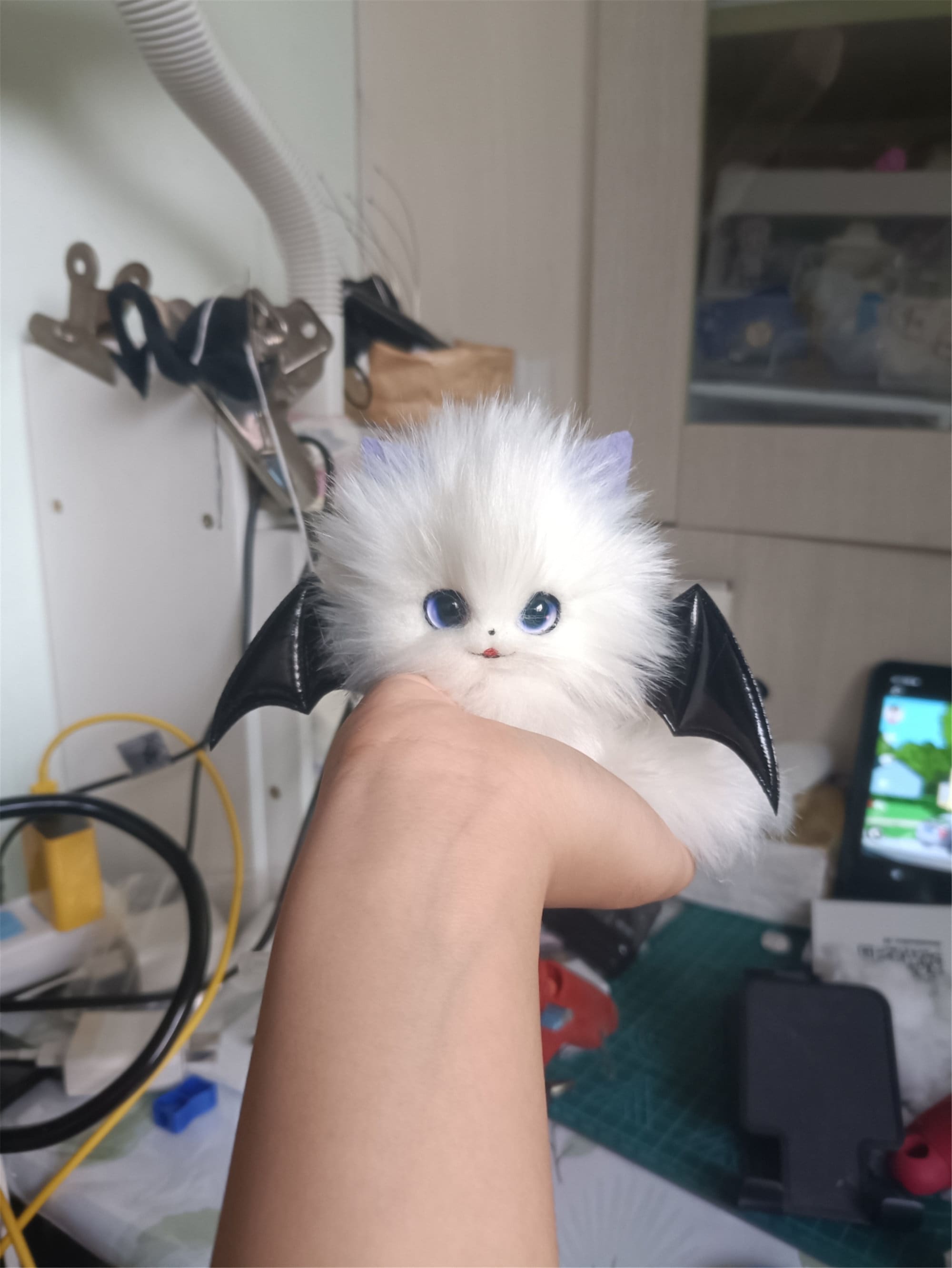 White Flying Bats Doll,simulation Animal Fantasy Devil Babe Toy,demon ...