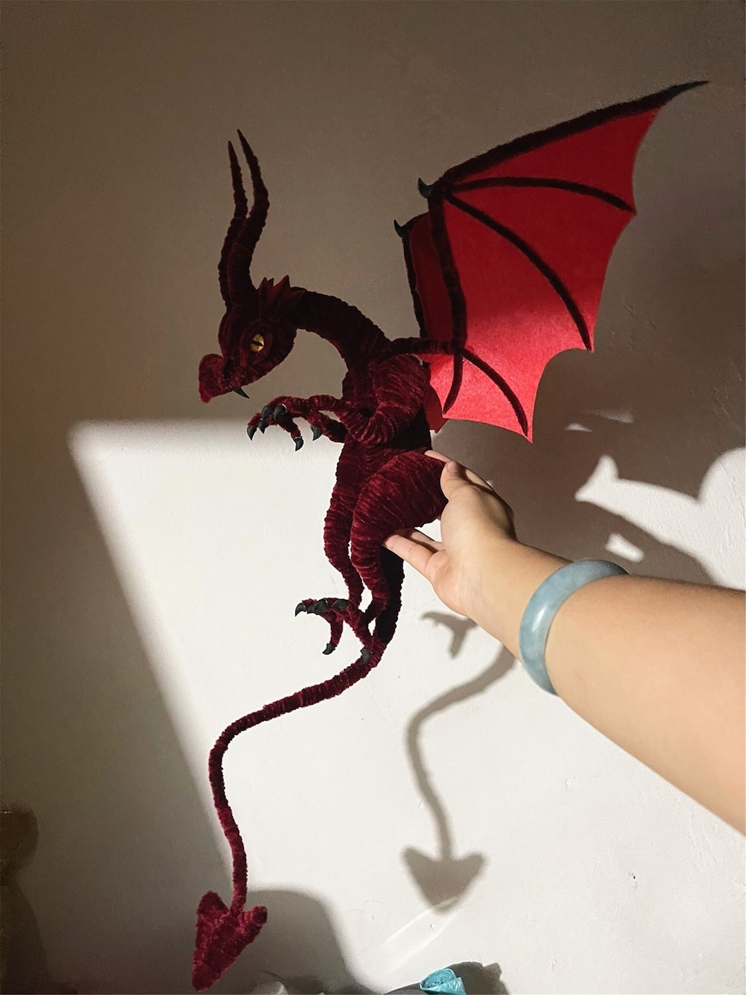 Black With Blue Dragon Dolls Cool Fantasy Dragon Baby Toys,red ...