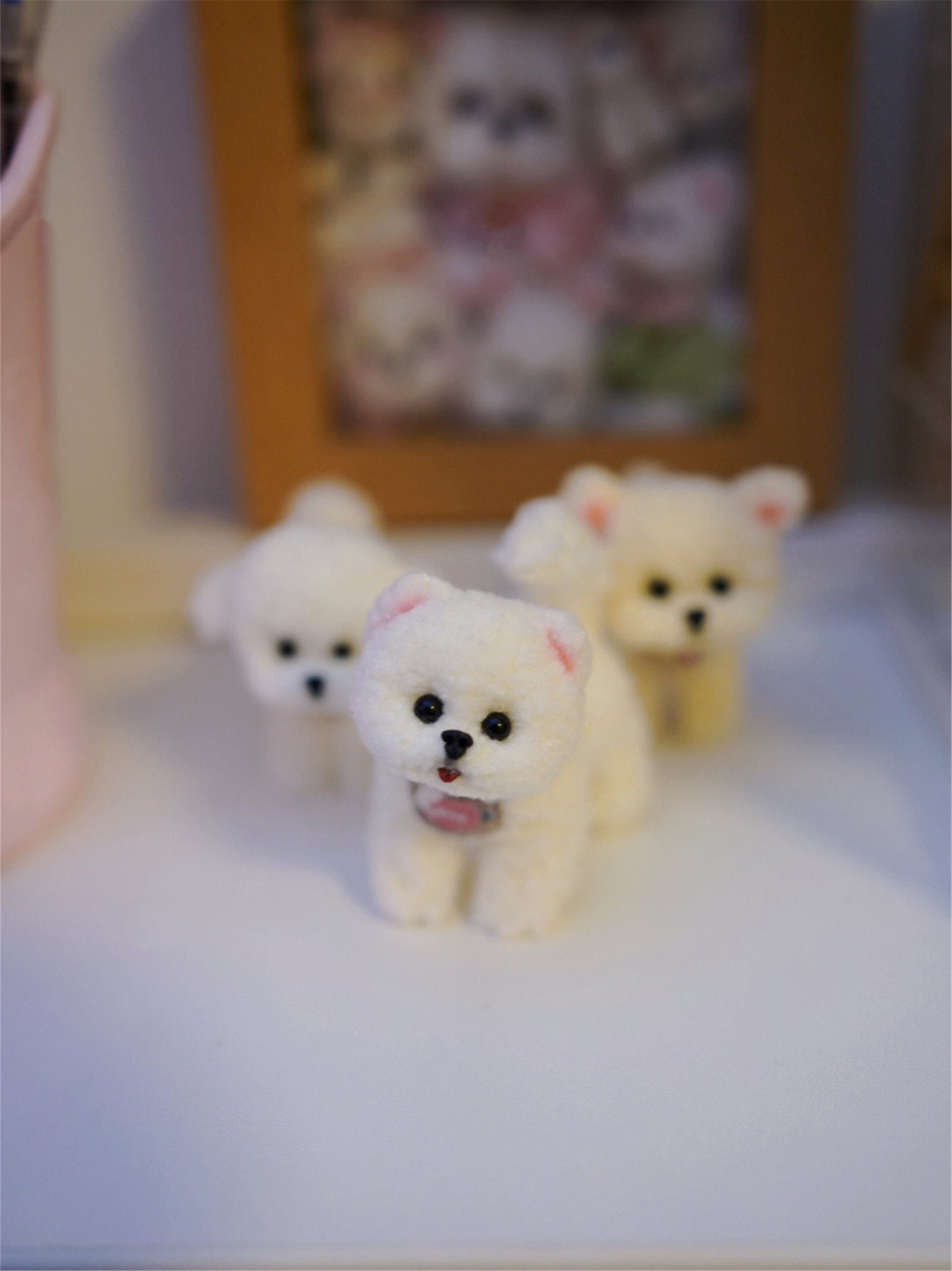 Miniature Bichon Frise Dog Doll Brown Babe Toy,custom Dog Portrait Ob11 ...