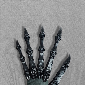 Halloween Party Cosplay Mechanical Robot Gloves Black Technology Gloves ...