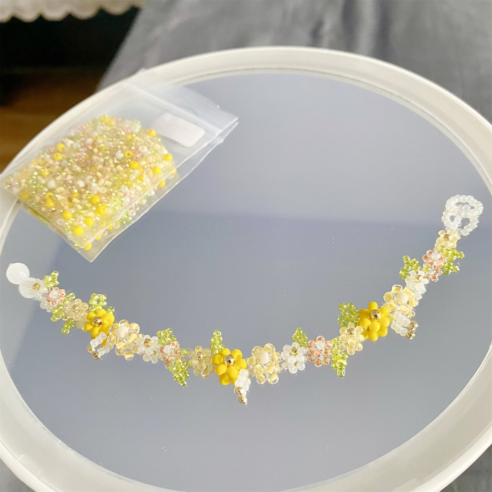 Personalized Flower Bracelet,custom Yellow Flower Necklace,inspired ...