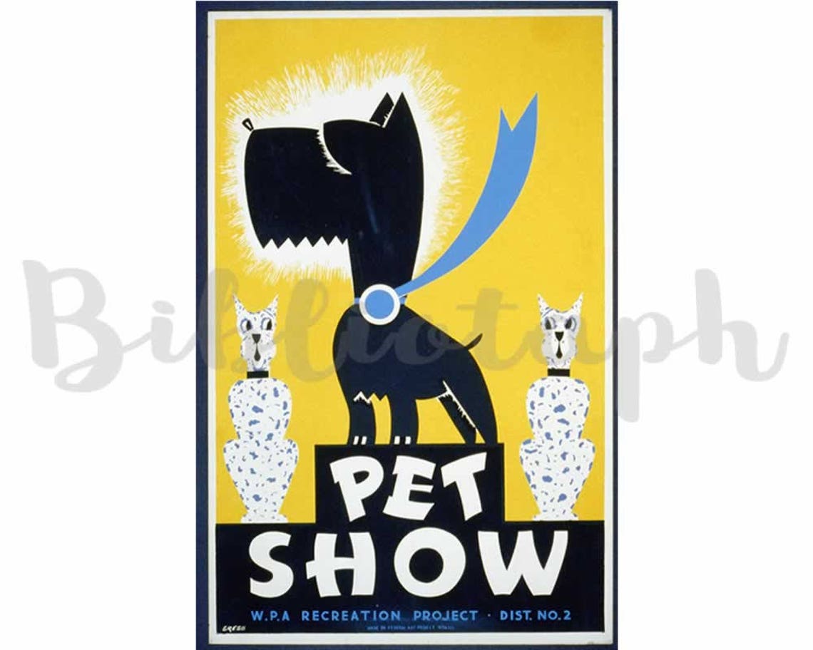 Pet Show Poster Antique Poster Dog Show Poster Dog - Etsy