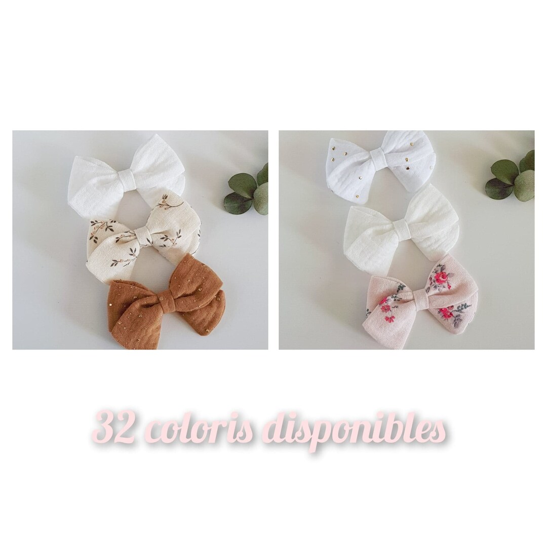 Maxi Bow/scarlett Knot/double Gauze Hair Barrette/baby Barrette/baby ...