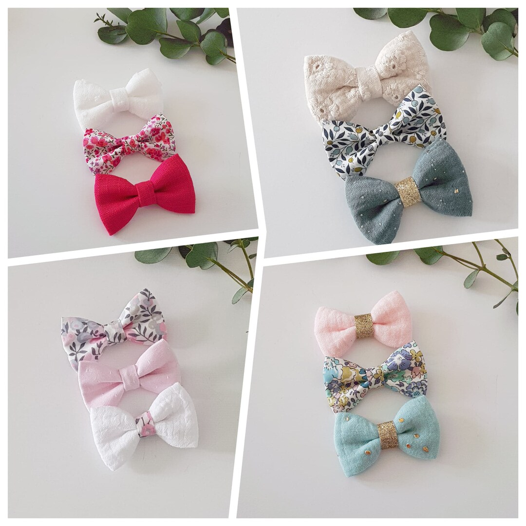 Set of 3 Liberty Bow Barrettes/baby Barrettes/barrettes/bow/hair Clip ...