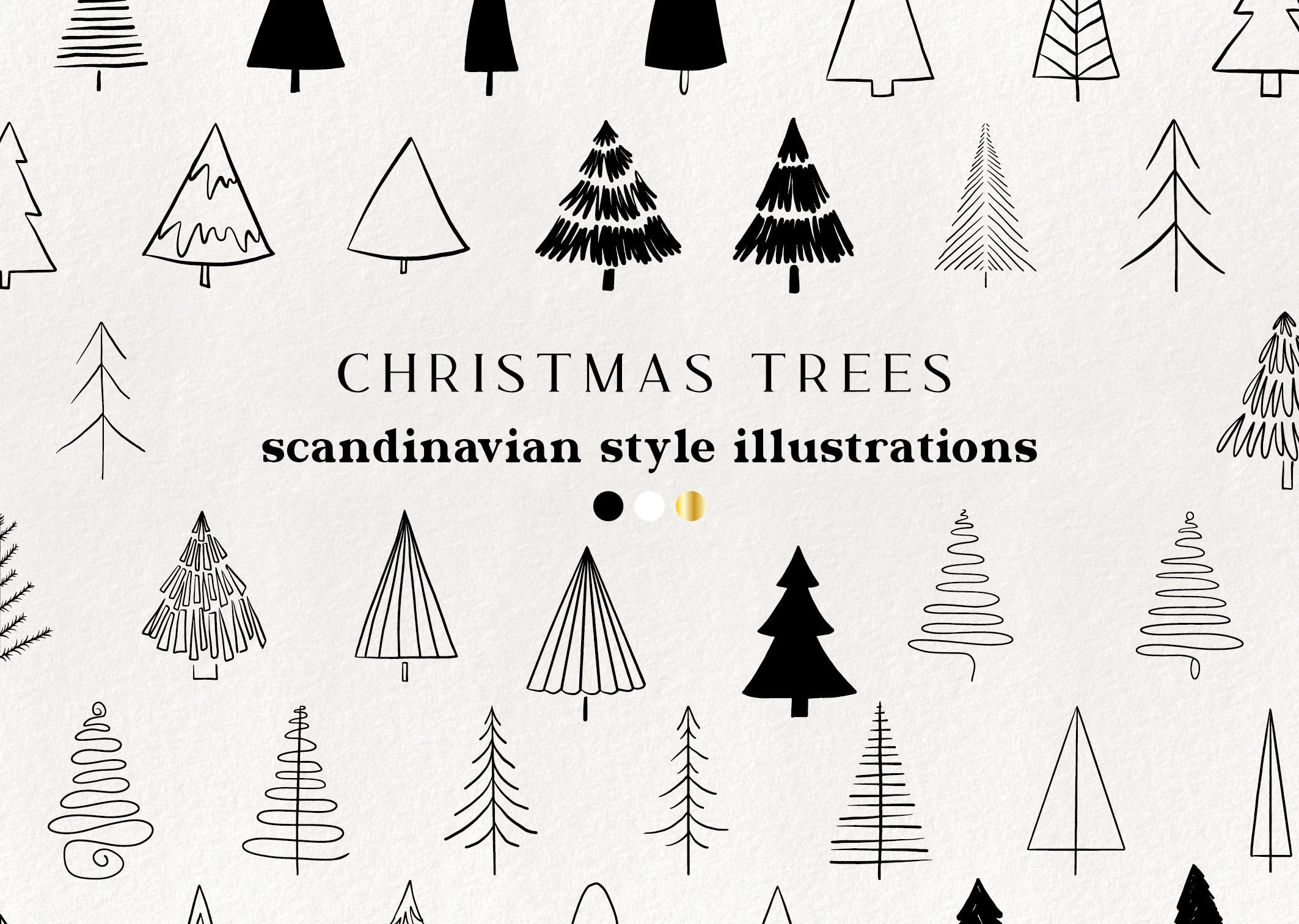 Modern Christmas Tree Clip Art