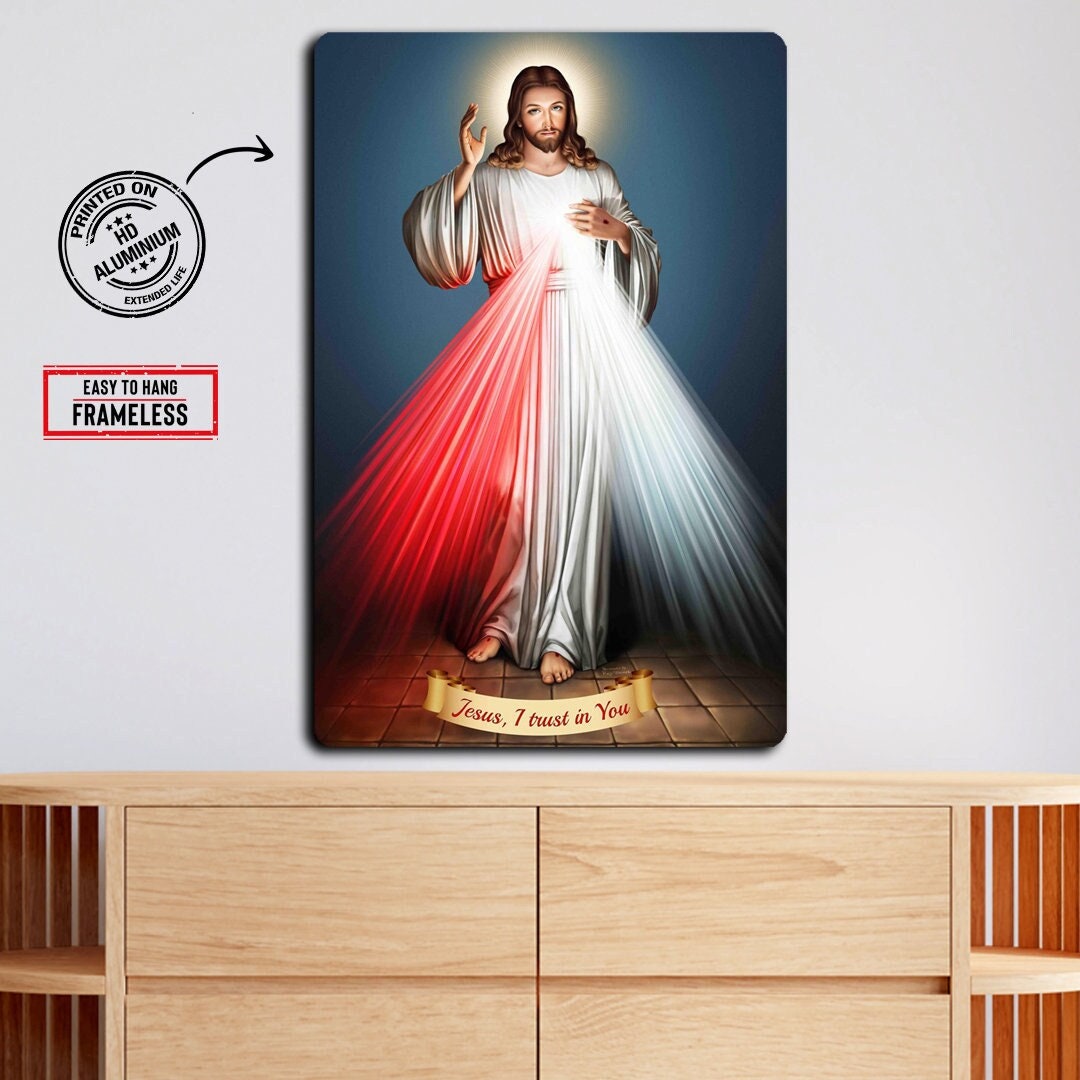 Divine Mercy Jesus I Trust in You Jesus Divine Mercy Picture Printed on ...