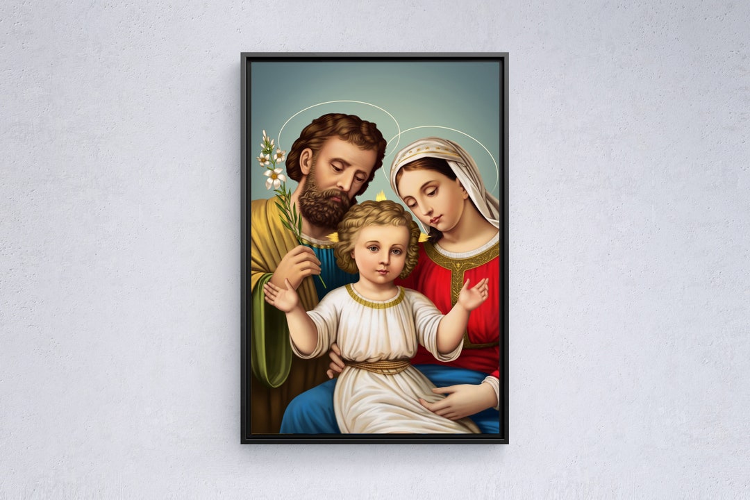 Holy Family Print holy Family Picture Printed on Acrylic Glass Panel ...