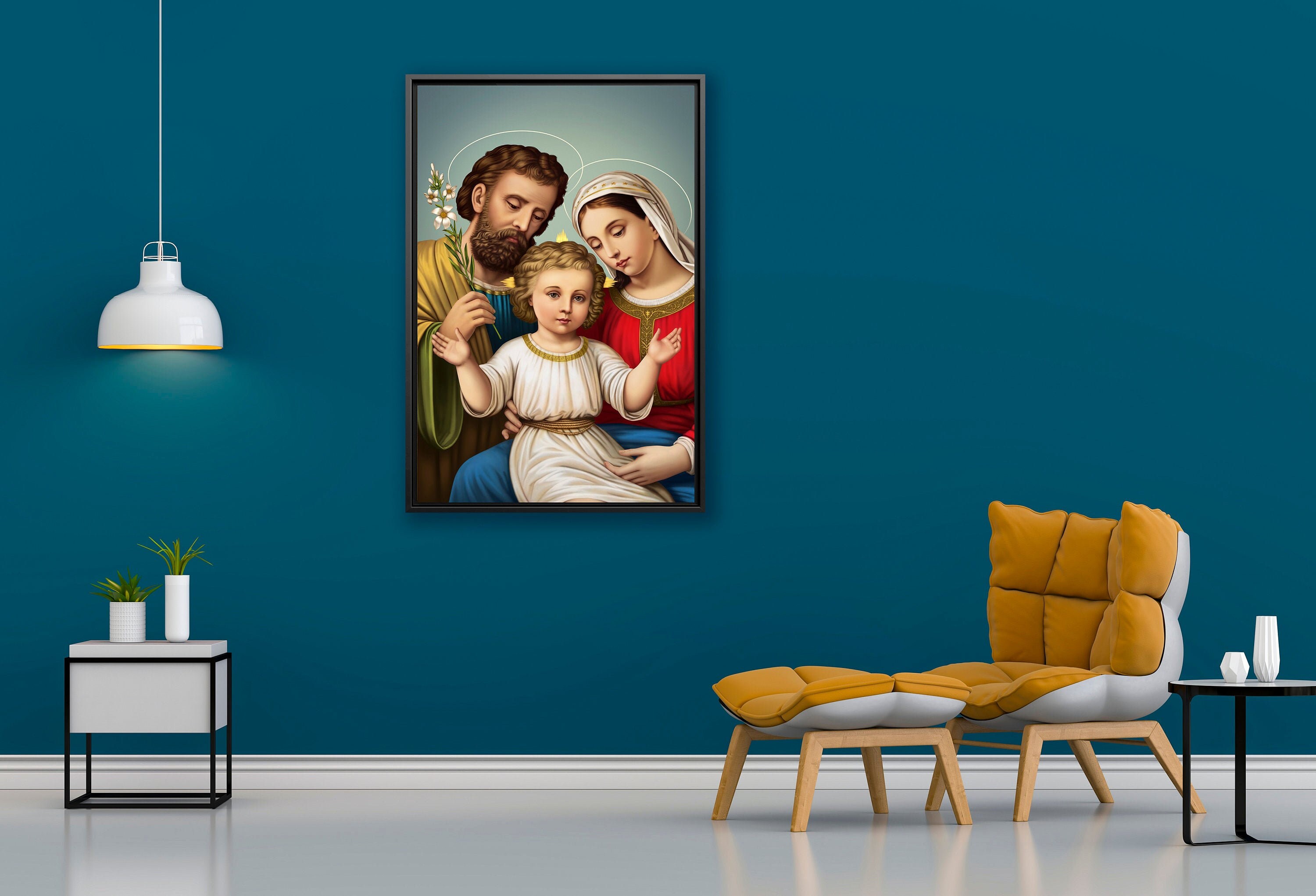 Holy Family Print holy Family Picture Printed on Acrylic Glass Panel ...