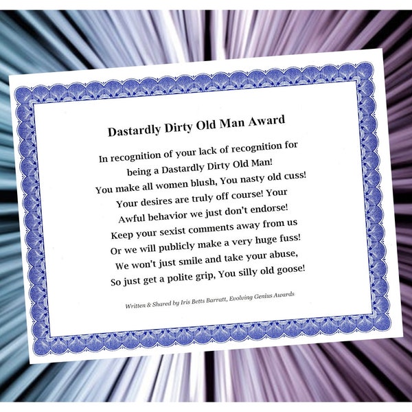 Creative Genius Award, Appreciation Award, Art Award, Party Favors ...