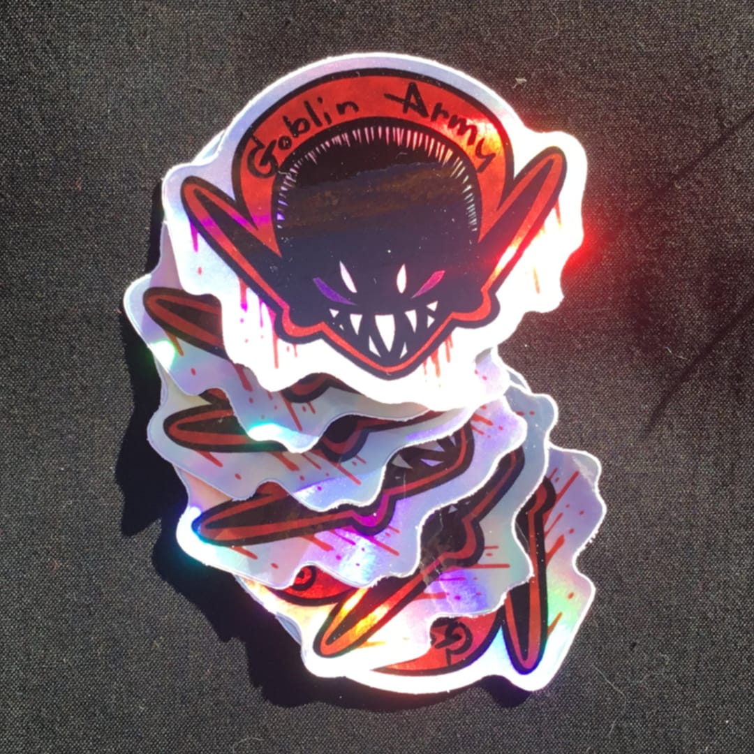 Army of Goblins Logo Holographic Stickers - Etsy